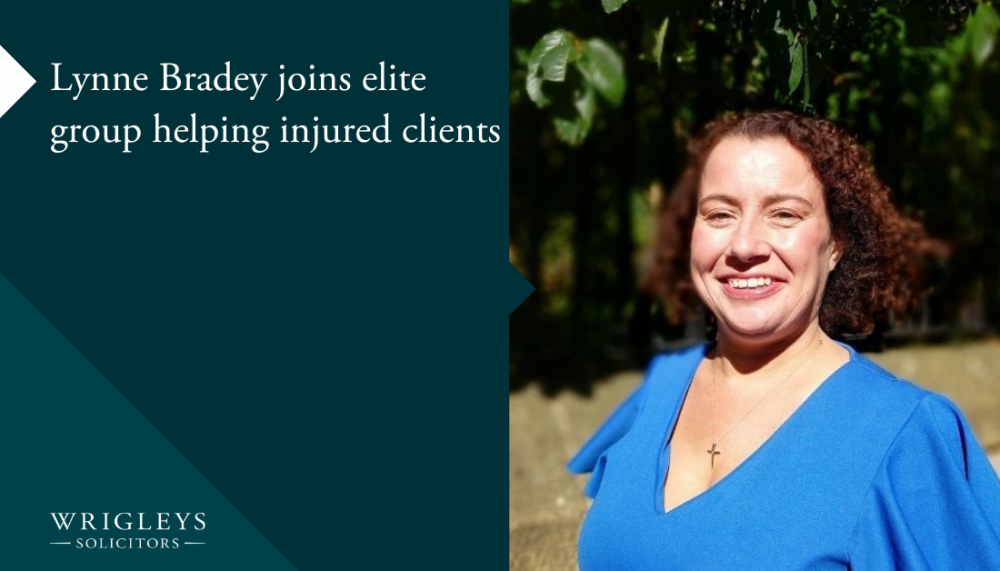 Lynne Bradey joins elite group helping injured clients - Wrigleys ...