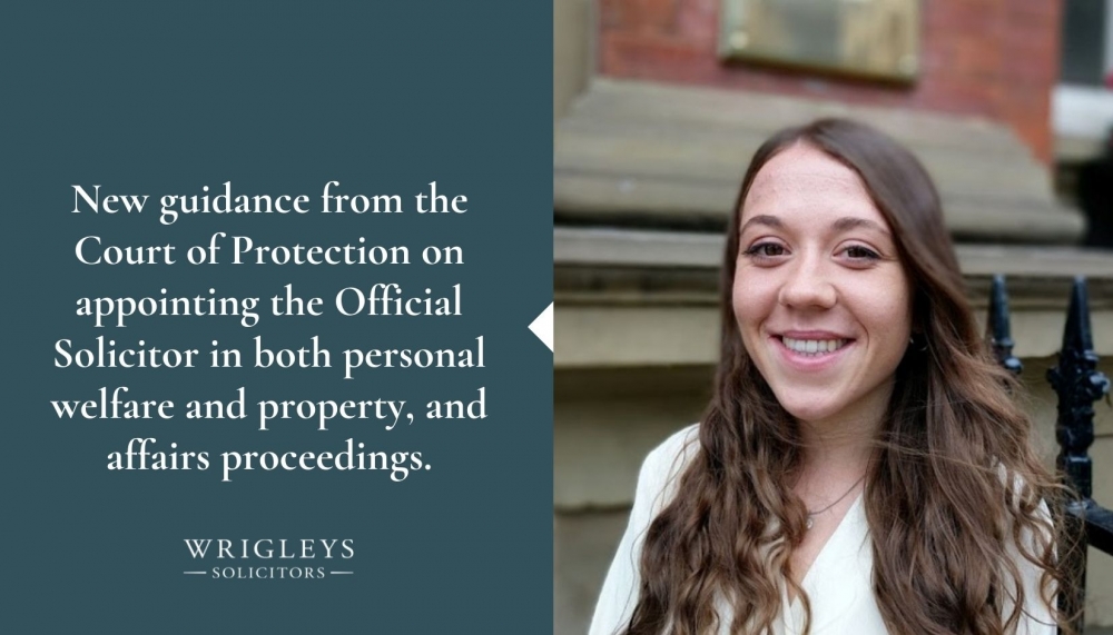 But I am his deputy, why has the Official Solicitor been appointed as ...