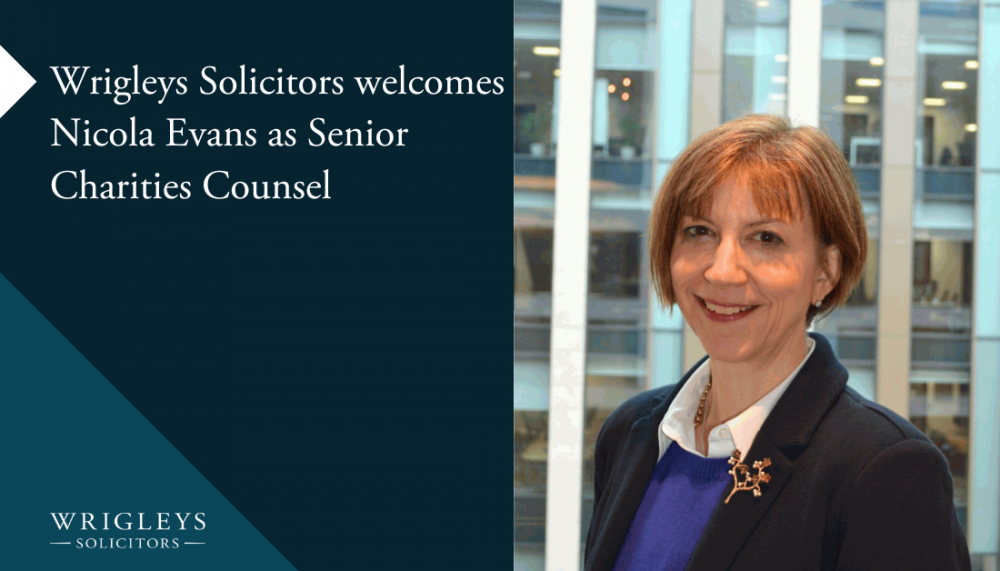 Wrigleys Solicitors welcomes Nicola Evans as Senior Charities Counsel ...